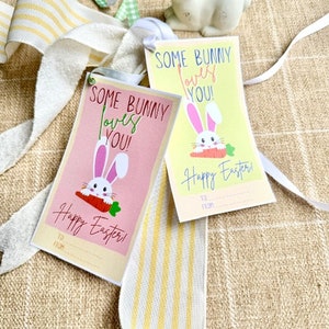 Easter Gift Tag, Some Bunny Loves You, Easter Basket, Printable, Gift ...