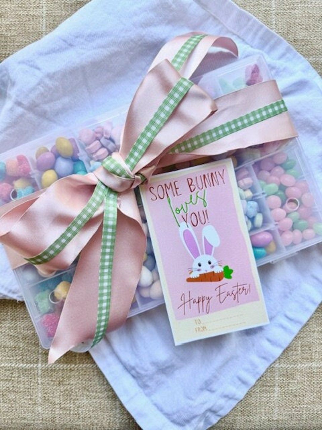 Easter Gift Tag, Some Bunny Loves You, Easter Basket, Printable, Gift ...