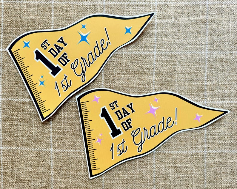 1st Day of School Pennant, 1st Grade, Back to School, Photo Prop, 1st ...
