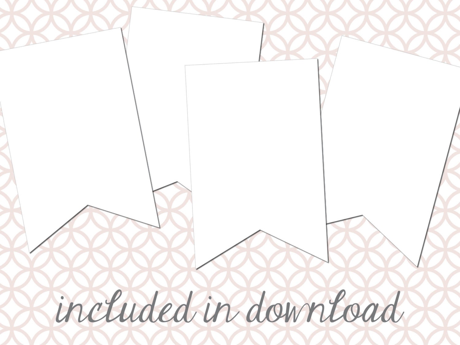 Printable Pennant Banner With Entire Alphabet, Red and White Banner ...