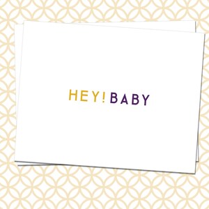 Printable Hey Baby Stationery: Instant Download as Flat and Folded ...