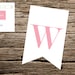 Printable Pennant Banner That Includes Entire Alphabet: Pink - Etsy