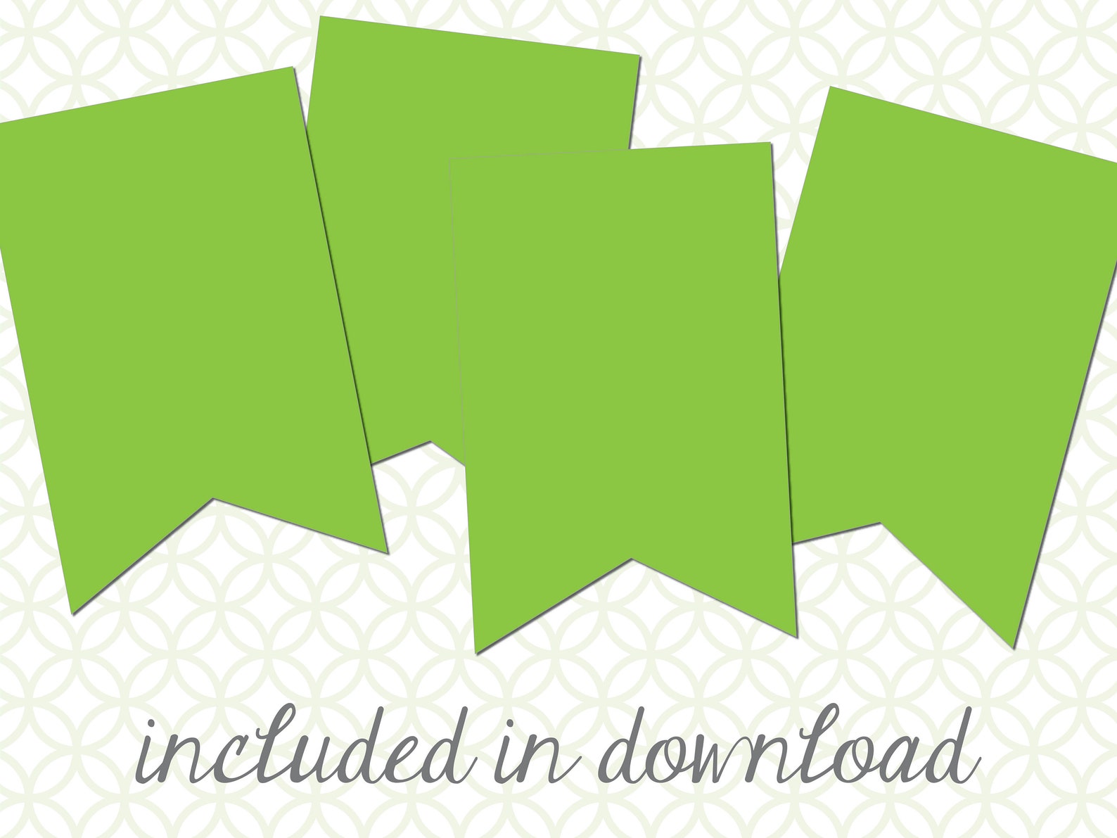Printable Pennant Banner That Includes Entire Alphabet: Avocado Green ...