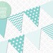 Printable Assorted Pennant Flag Banner: Turquoise (instant Digital ...