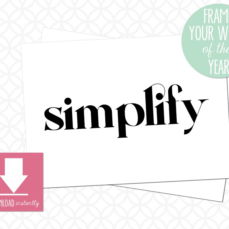 Simplify Sign - Etsy