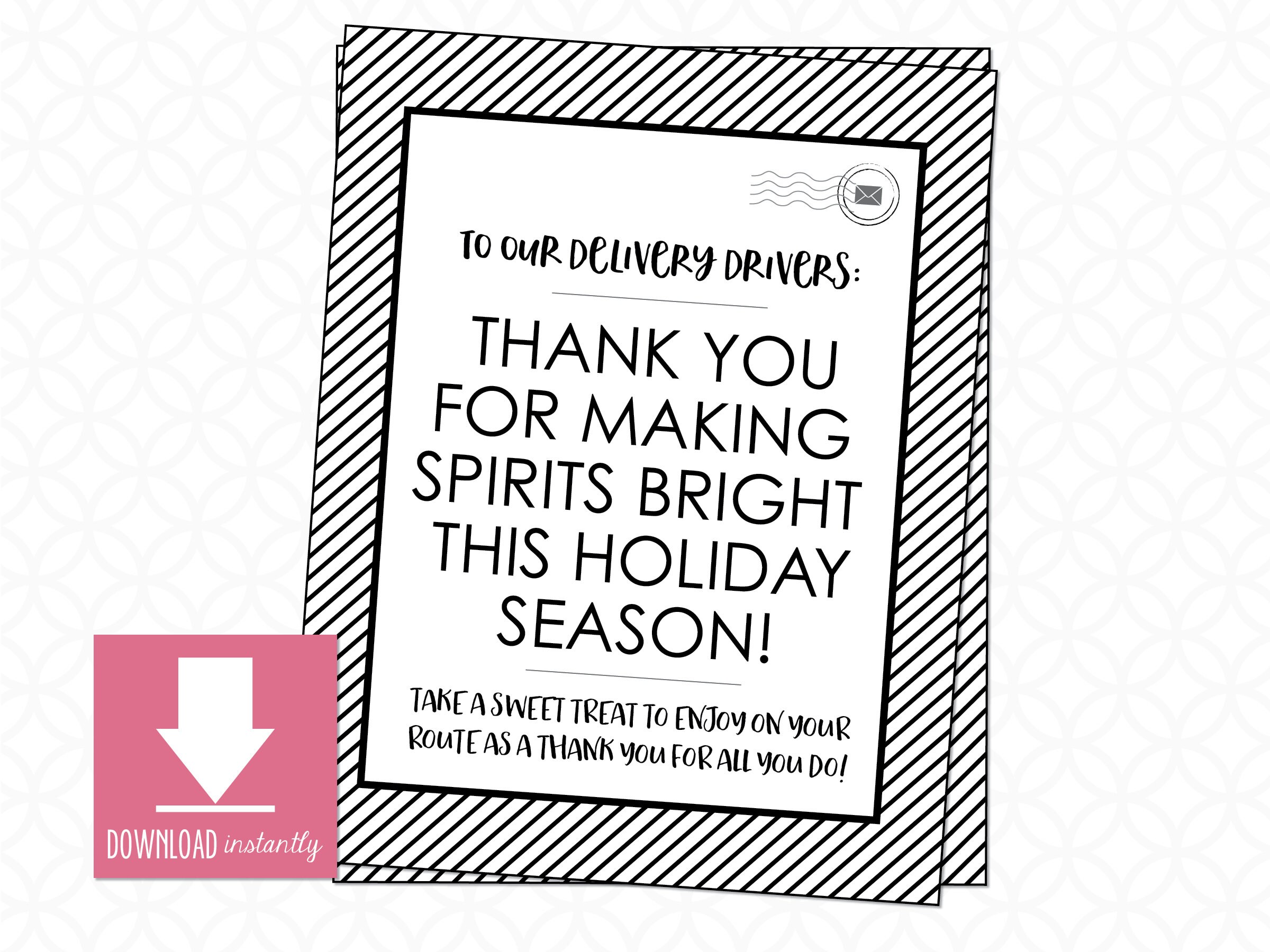 Printable Sign for Delivery Drivers: Instant Download, Size is 8.5in X ...