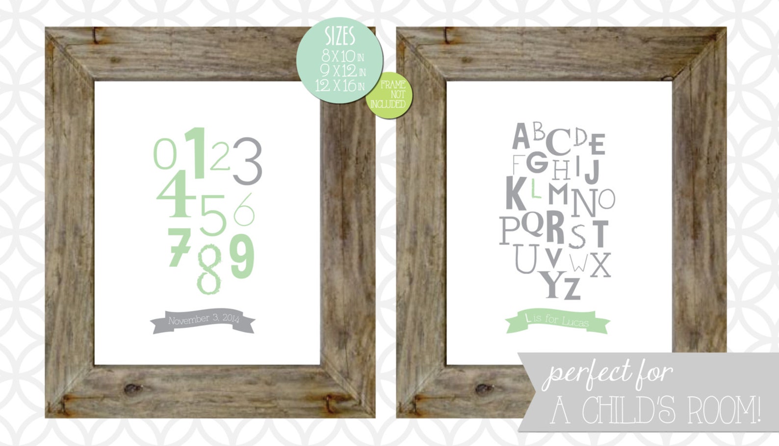 Printable Numbers Sign With Child's Birthday | Etsy