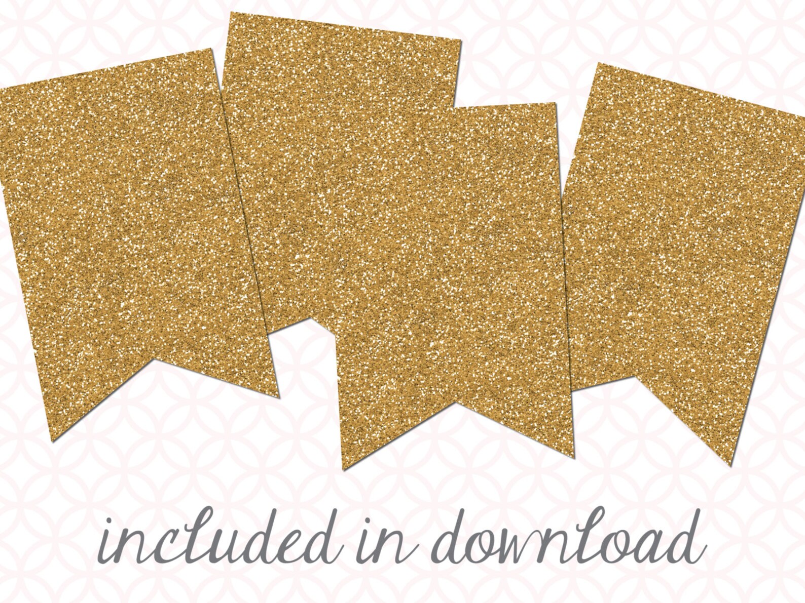 Printable Pennant Banner That Includes Entire Alphabet: Gold - Etsy