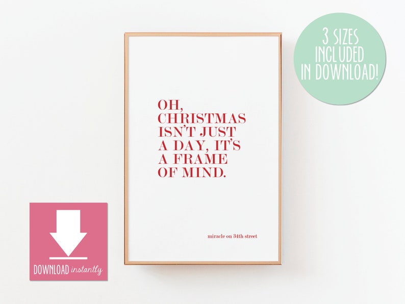 Printable Miracle on 34th Street Quote: Instant Download 8.5in - Etsy