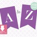 Printable Pennant Banner That Includes Entire Alphabet: Grape Purple ...
