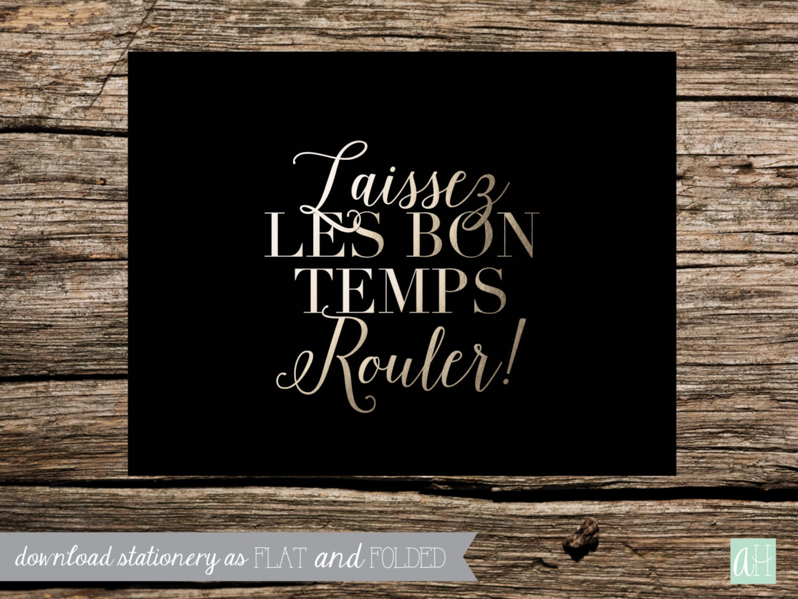 Printable Laissez Les Bon Temps Rouler Stationery: Instant Download as ...