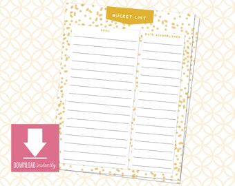 Bucket List Travel Bucket List Printable Instant Download - Etsy