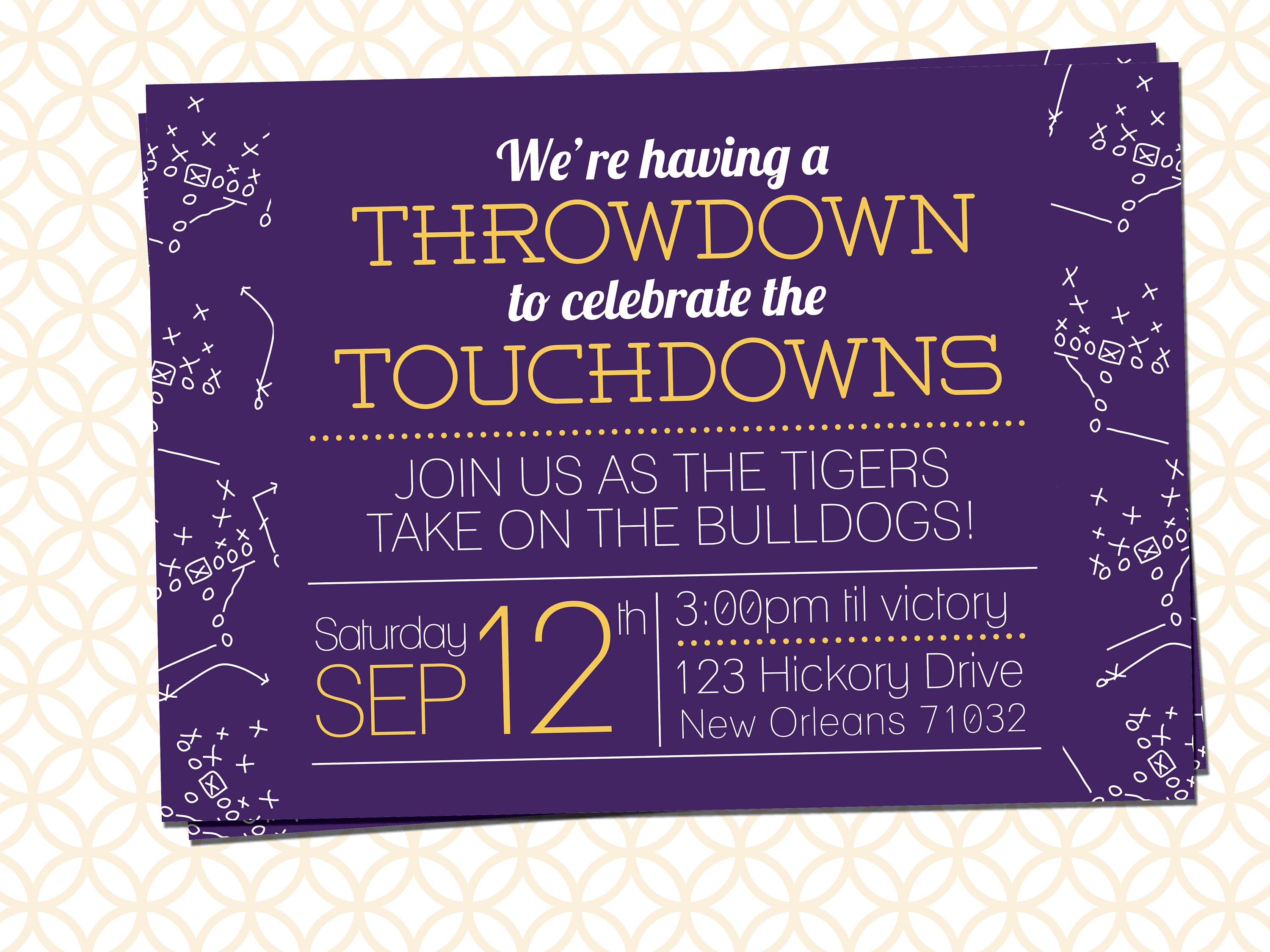 Printable Game Day Invitation: We're Having a THROWDOWN to - Etsy