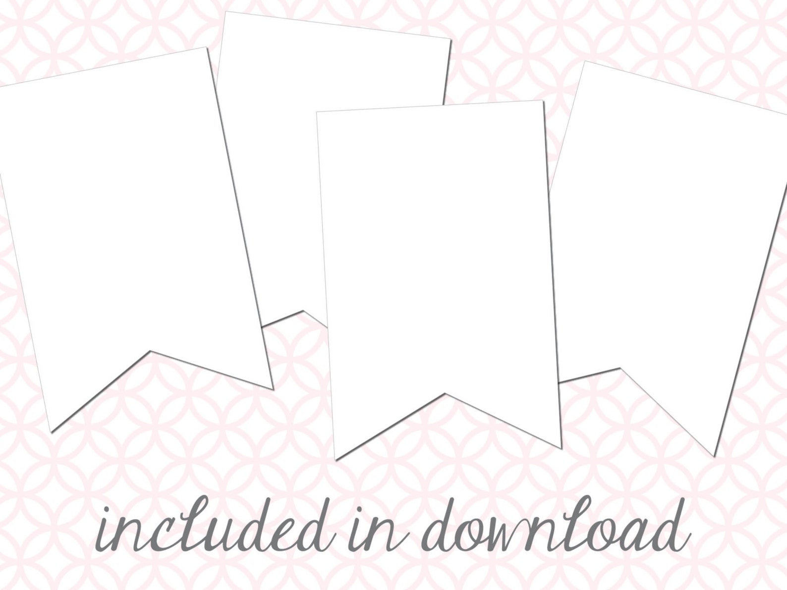 Printable Pennant Banner With Entire Alphabet, Pink and White Banner ...