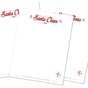 Printable From the Desk of Santa Letterhead, Instant Printable Digital ...