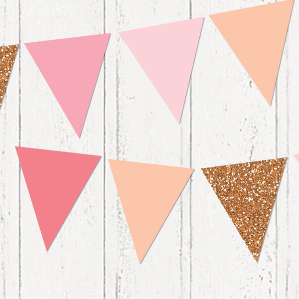 Gold Glitter Flags - Etsy