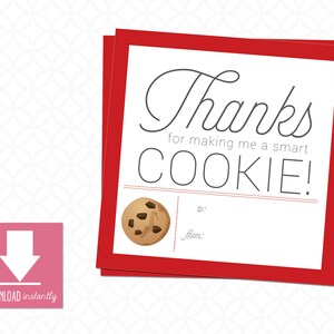 Printable Teacher Appreciation Gift Tags, Thanks for Making Me a SMART ...