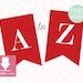 Printable Pennant Banner That Includes Entire Alphabet: Scarlett Red ...