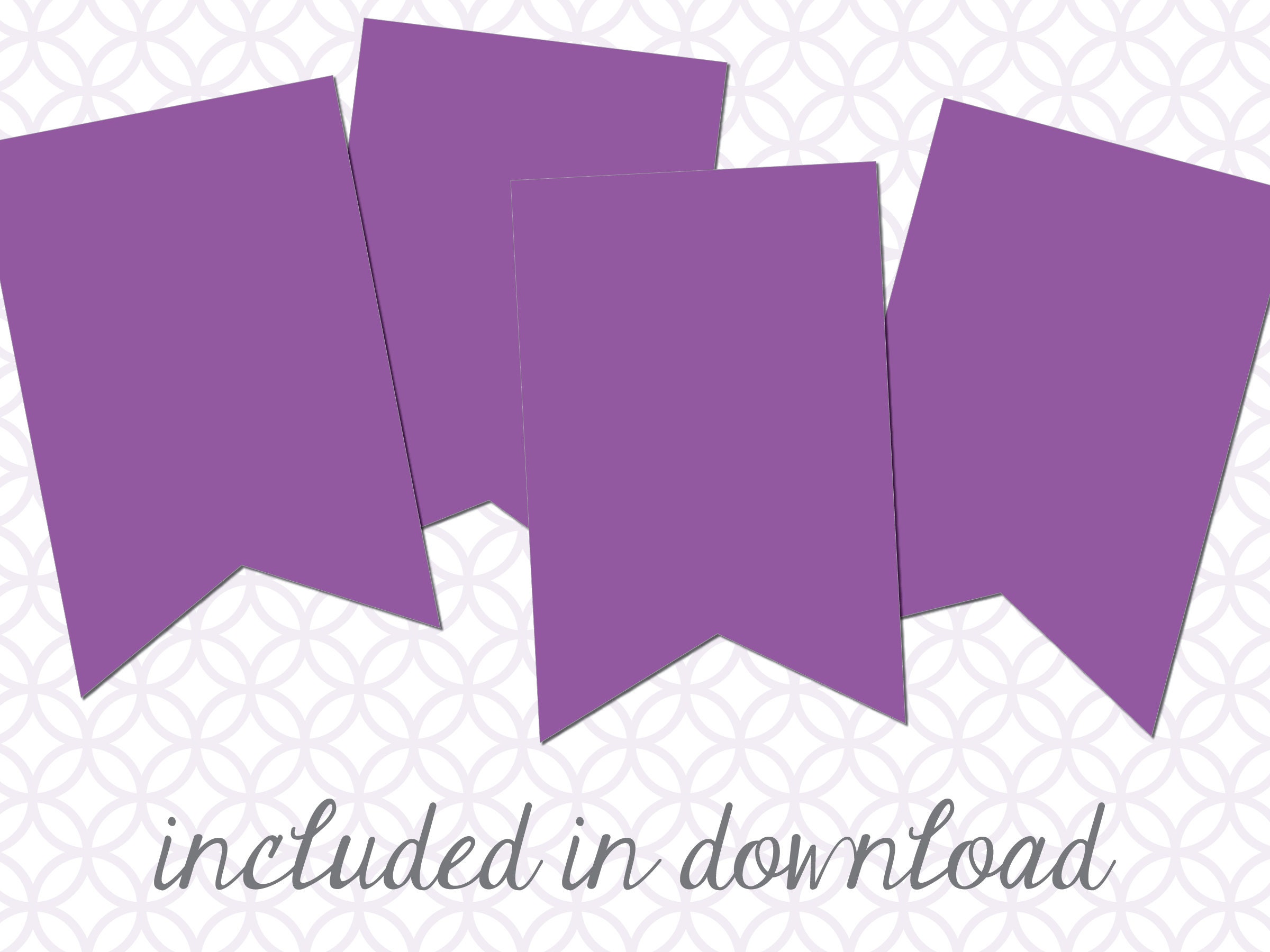 Printable Pennant Banner That Includes Entire Alphabet: Grape Purple ...