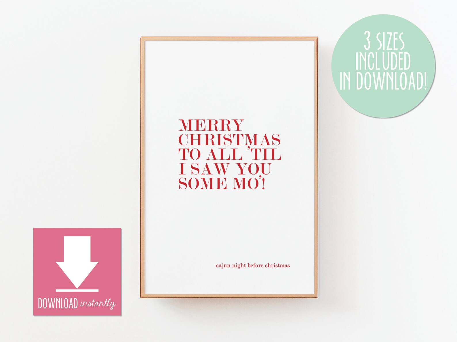 Printable Cajun Night Before Christmas: Download 8.5in X 11in, 11in X ...