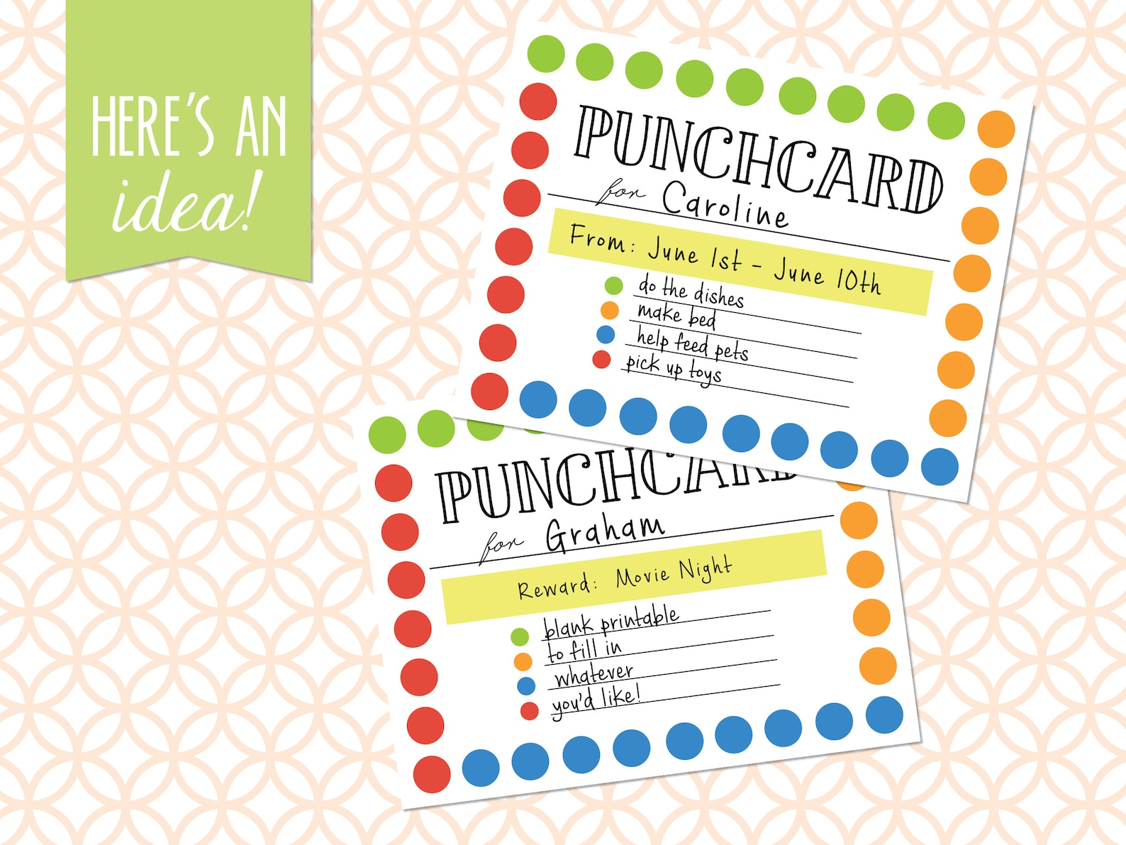 Printable Hourly Schedule and Punchcard Homeschooling Home | Etsy
