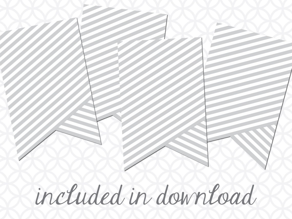 Printable Pennant Banner that includes entire alphabet: Light | Etsy