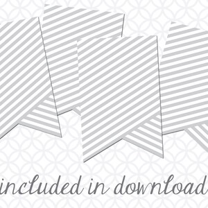 Printable Pennant Banner That Includes Entire Alphabet: Light Gray ...