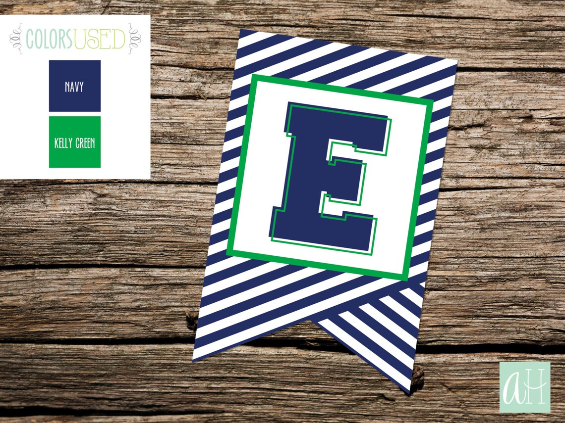 Printable E Pennant Banner: Instant Download | Etsy