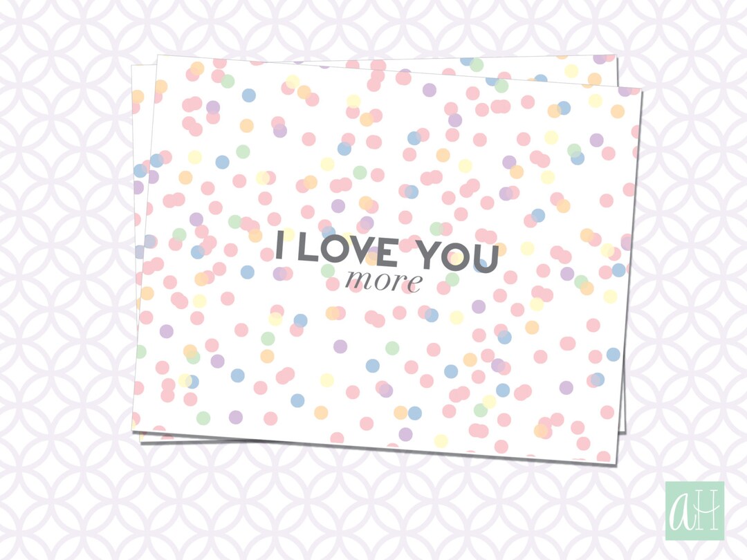 Printable I Love You More Stationery: Instant Download as Flat and ...