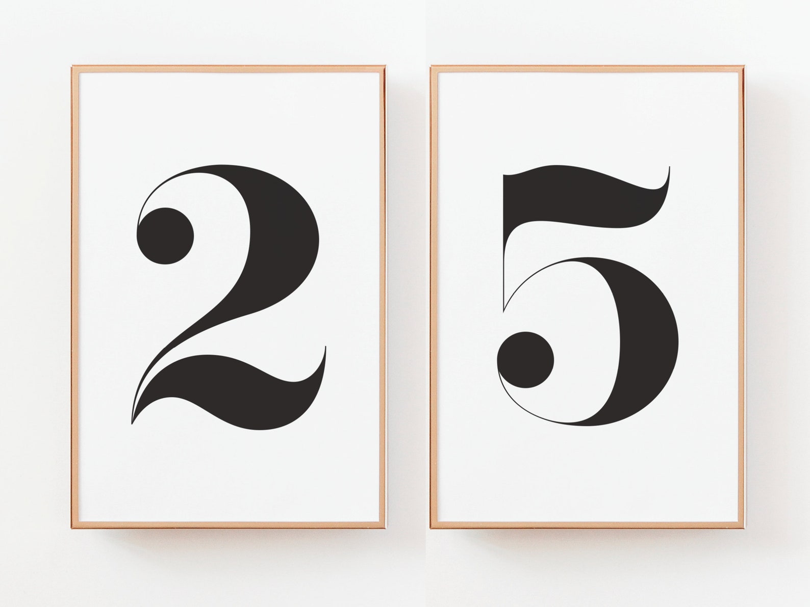 Printable Number 2: Instant Download 3 Sizes 8.5in X 11in | Etsy