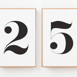 Printable Number 2: Instant Download 3 Sizes 8.5in X 11in | Etsy