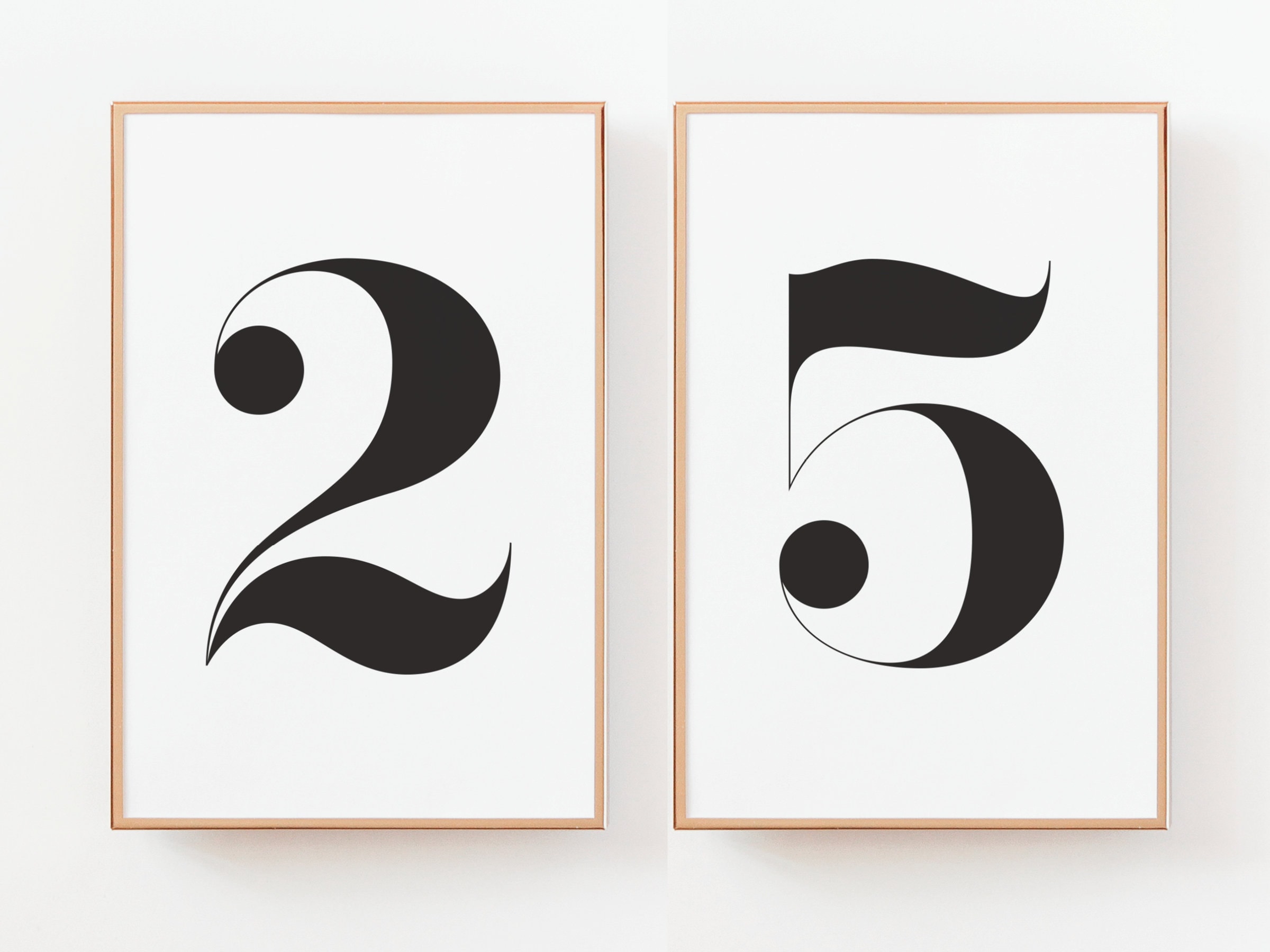 Printable Number 5: Instant Download 3 Sizes 8.5in X 11in - Etsy