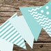 Printable Assorted Pennant Flag Banner: Turquoise (instant Digital ...
