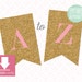 Printable Pennant Banner That Includes Entire Alphabet: Gold - Etsy