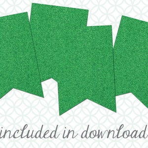 Printable Pennant Banner That Includes Entire Alphabet: Green Glitter ...