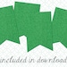 Printable Pennant Banner That Includes Entire Alphabet: Green Glitter ...