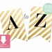 Printable Pennant Banner That Includes Entire Alphabet: Gold - Etsy
