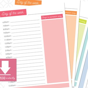 Printable Hourly Schedule, Plan for Your Day, Hourly Breakdown, Daily ...