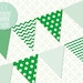 Printable Assorted Pennant Flag Banner: Kelly Green (instant Digital ...