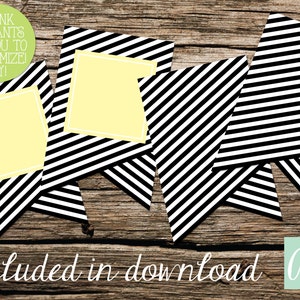 Printable Pennant Banner That Includes Entire Alphabet: Black and ...