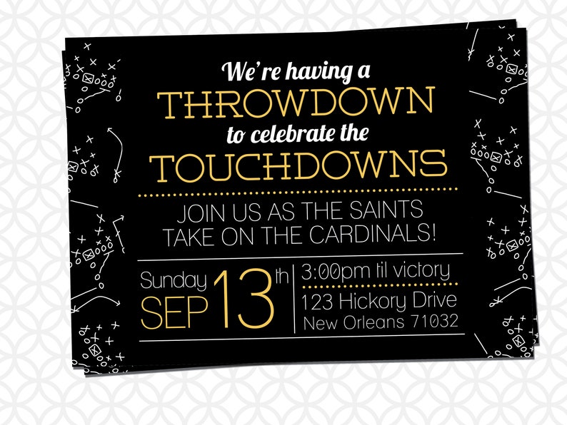 Printable Game Day Invitation: We're Having a THROWDOWN to - Etsy