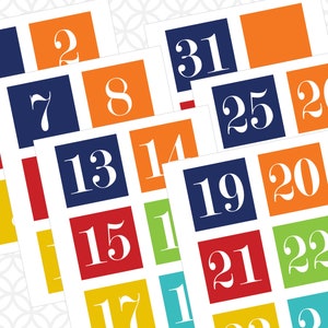 Printable Calendar Cut Out: Colorful 50 Piece Cut Out, Months, Days of ...