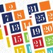 Printable Calendar Cut Out: Colorful 50 Piece Cut Out, Months, Days of ...