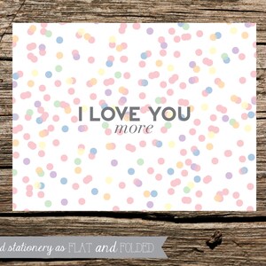 Printable I Love You More Stationery: Instant Download as Flat and ...