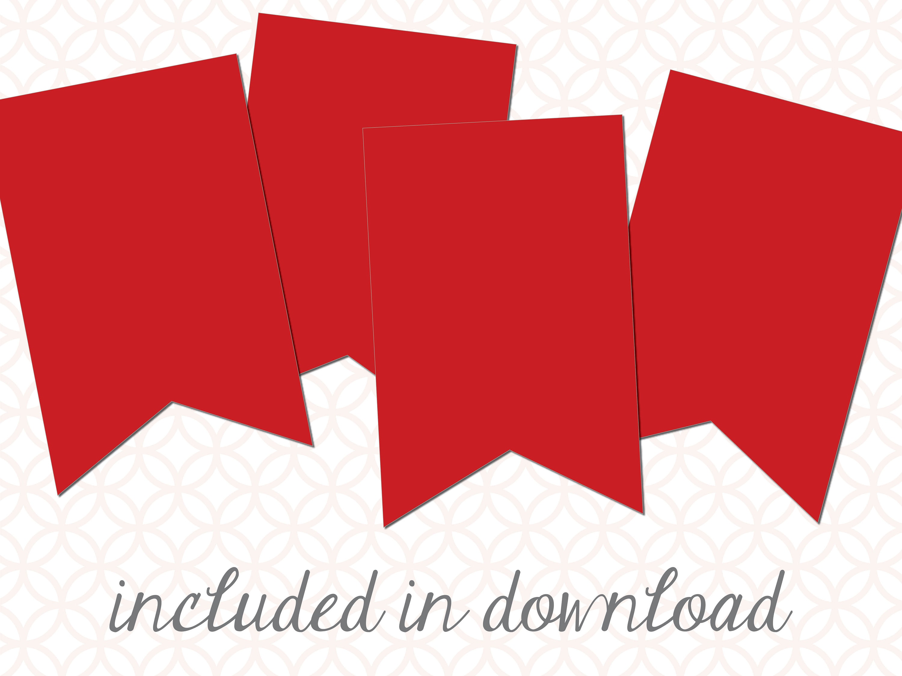 Printable Pennant Banner That Includes Entire Alphabet: Scarlett Red ...
