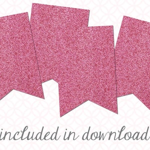 Printable Pennant Banner That Includes Entire Alphabet: Pink Glitter ...