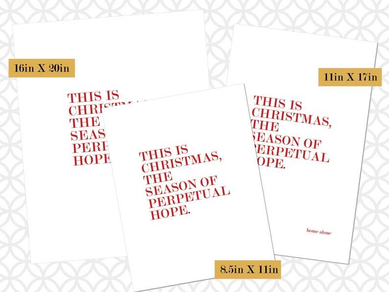 Printable Home Alone Quote: Instant Download 8.5in X 11in | Etsy