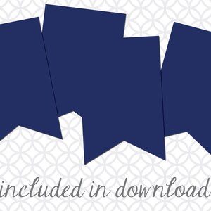 Printable Pennant Banner That Includes Entire Alphabet: Navy Banner ...