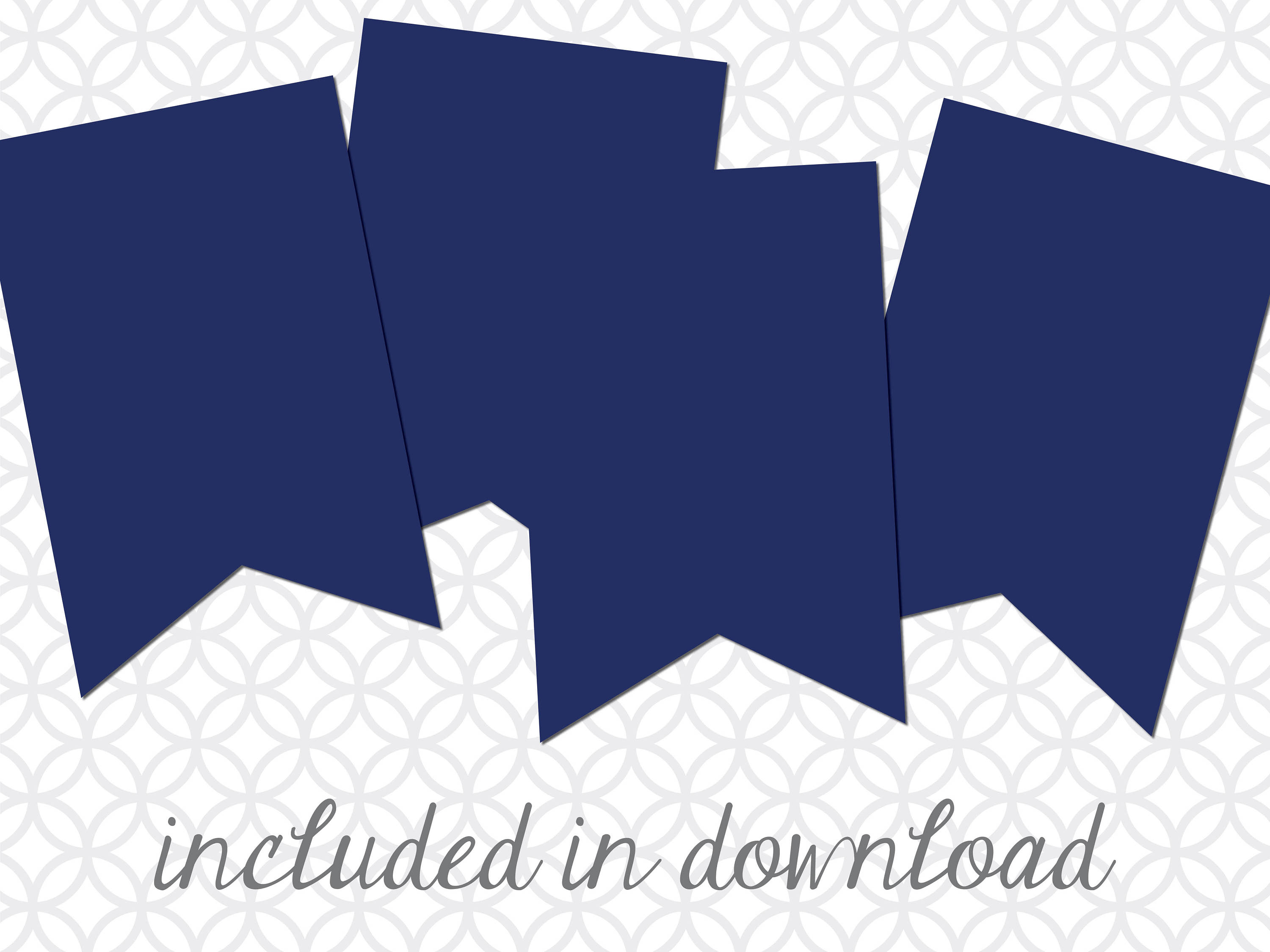 Printable Pennant Banner That Includes Entire Alphabet: Navy Banner ...