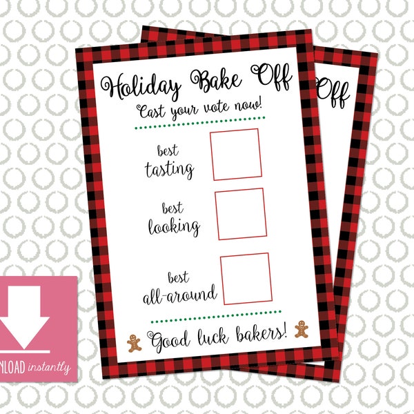 Bake off Judging Sheet - Etsy